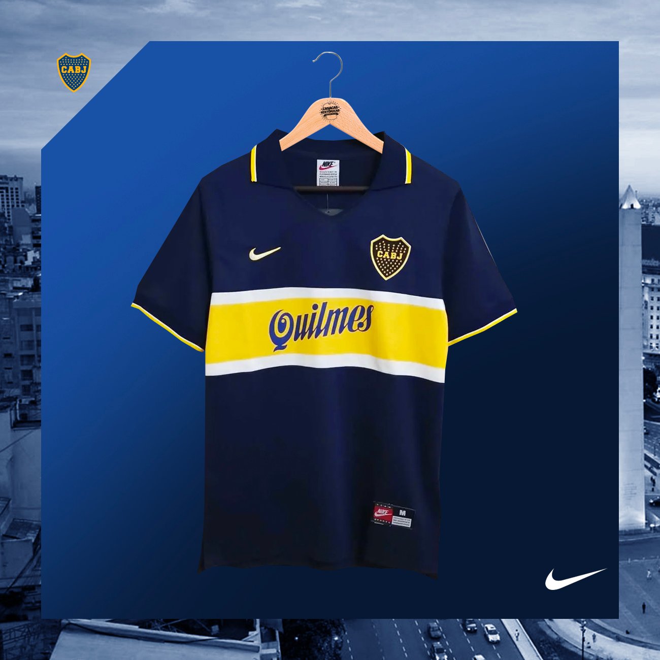 BOCA JUNIORS (Home 1997) -TALLA L - Casacas Historicas